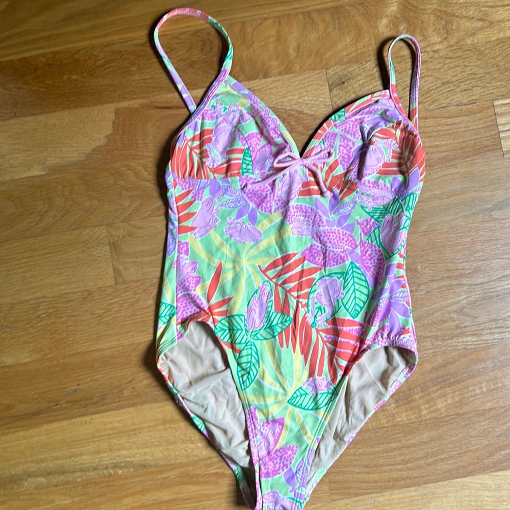 Lilly Pulitzer Tree Frog Swimsuit Jungle Print One Pi… - Gem